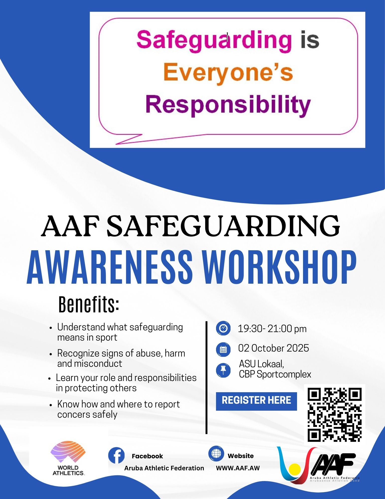 Free Safeguarding Workshop AAF – Aruba Athletic Federation